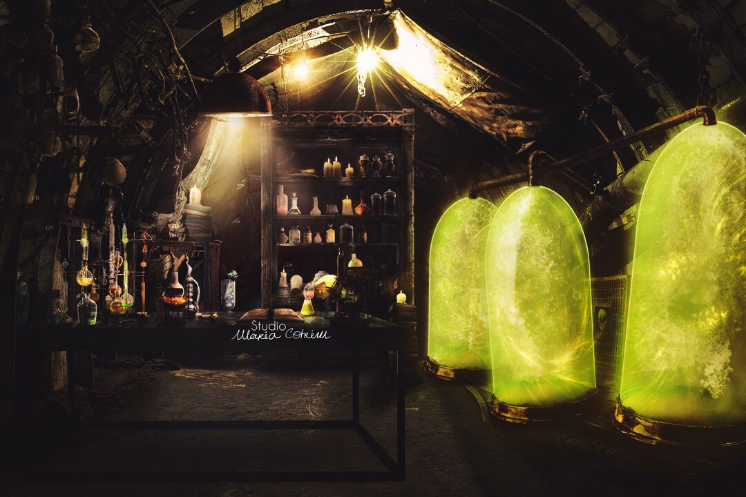 Mad Science Lab Digital Background/backdrop for Photoshop, Elements Etc ...