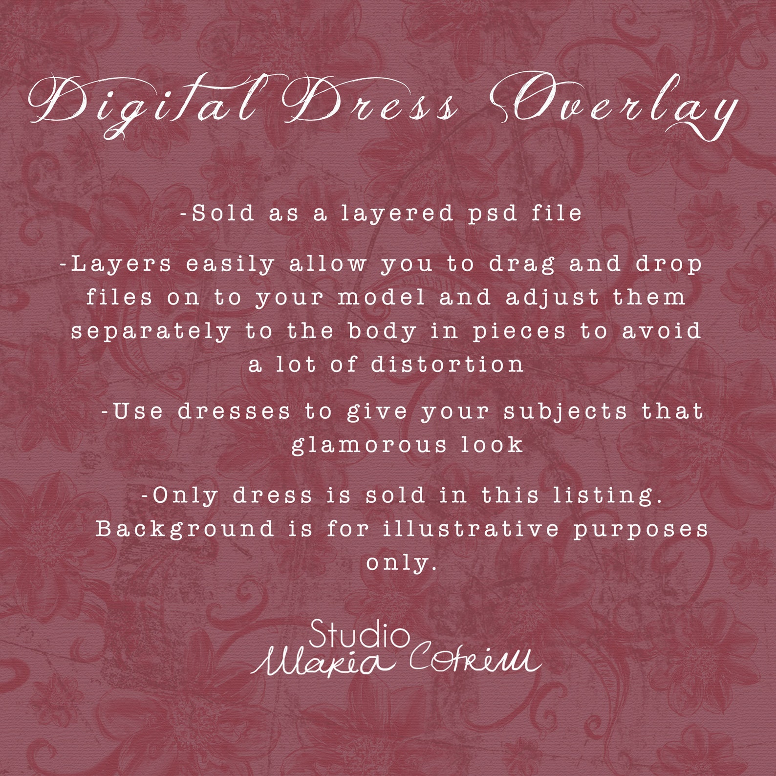 Red, White and Blue Digital Dress/ Layered PSD Digital Dress Overlay ...