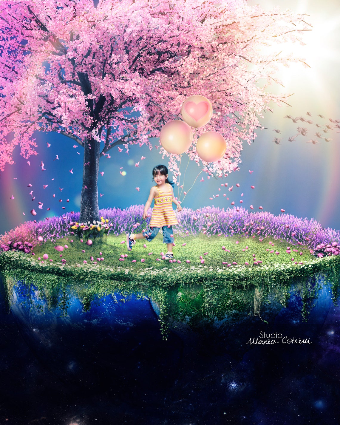 Earth in Bloom Digital Backdrop/ Background/ Spring Background ...