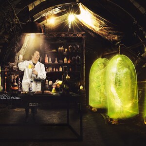 Mad Science Lab Digital Background/backdrop for Photoshop, Elements Etc ...