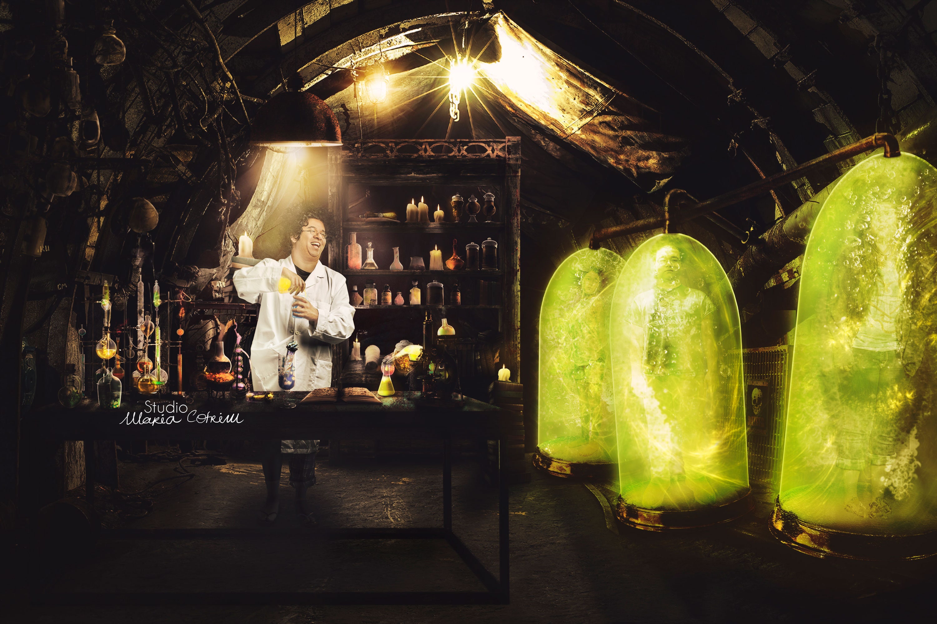 Mad Science Lab Digital Background/backdrop for Photoshop, Elements Etc ...