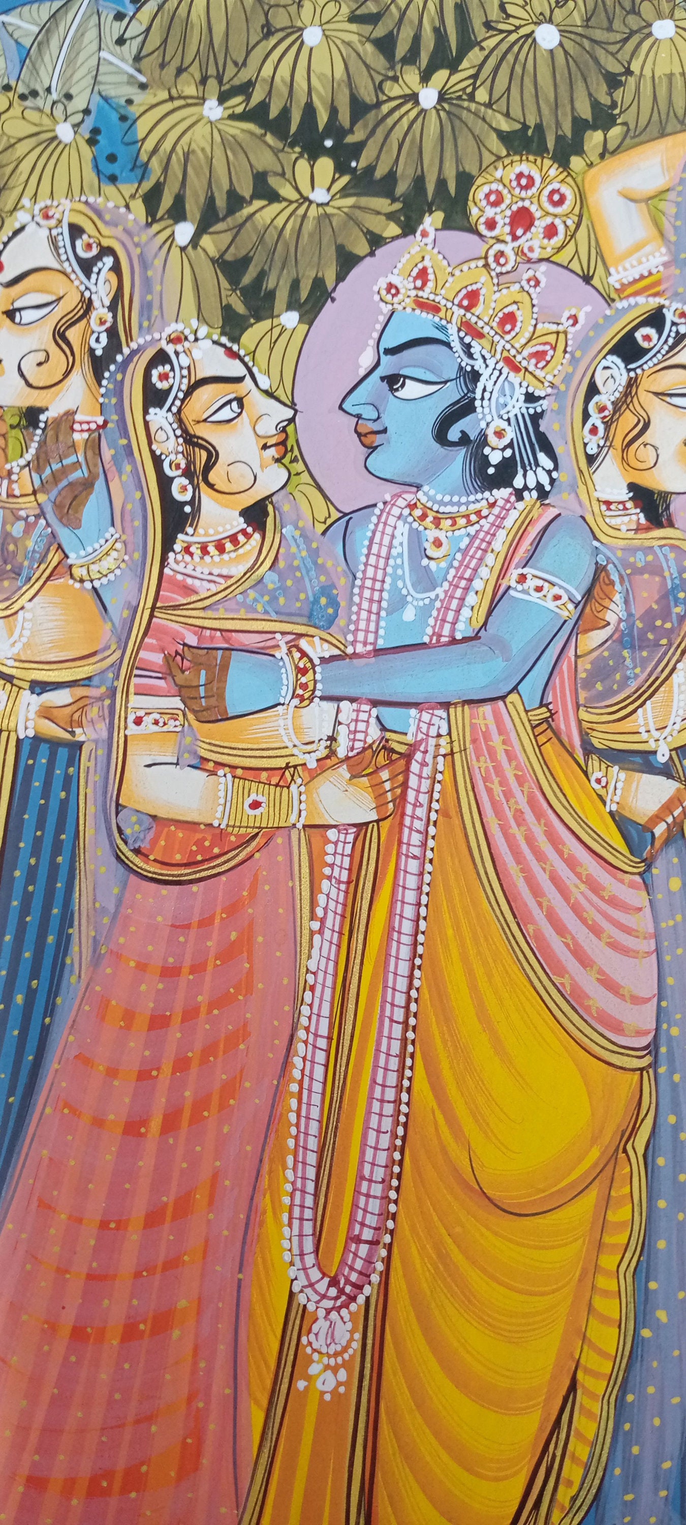 Radha Krishna Raasleela India Miniature Painting on Wasli Paper by ...