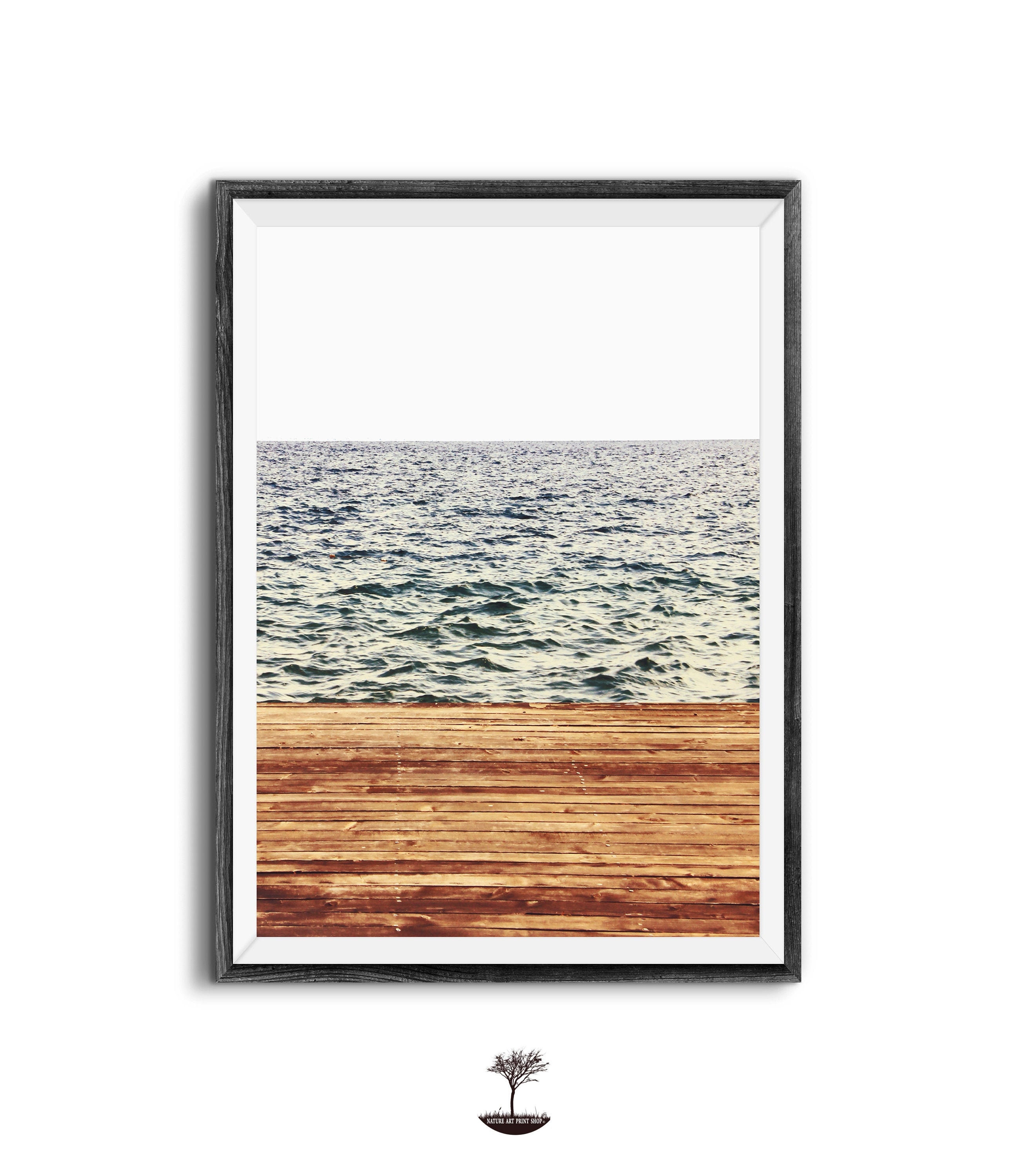 Coastal Wall Artminimalist Pier Printbeach Wall Artwave - Etsy