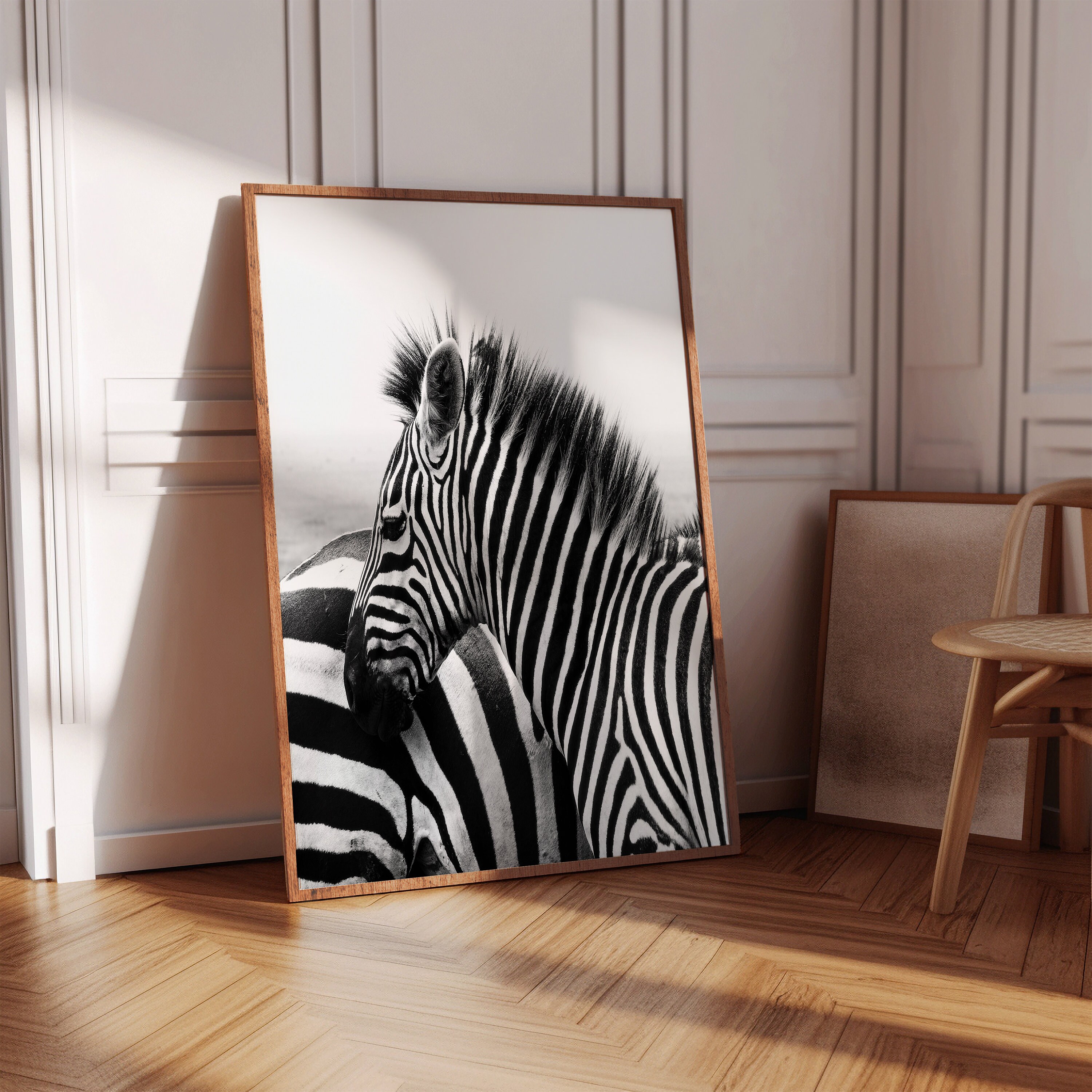 Black and White Zebra Wall Art - Scandinavian Animal Print - Nordic ...
