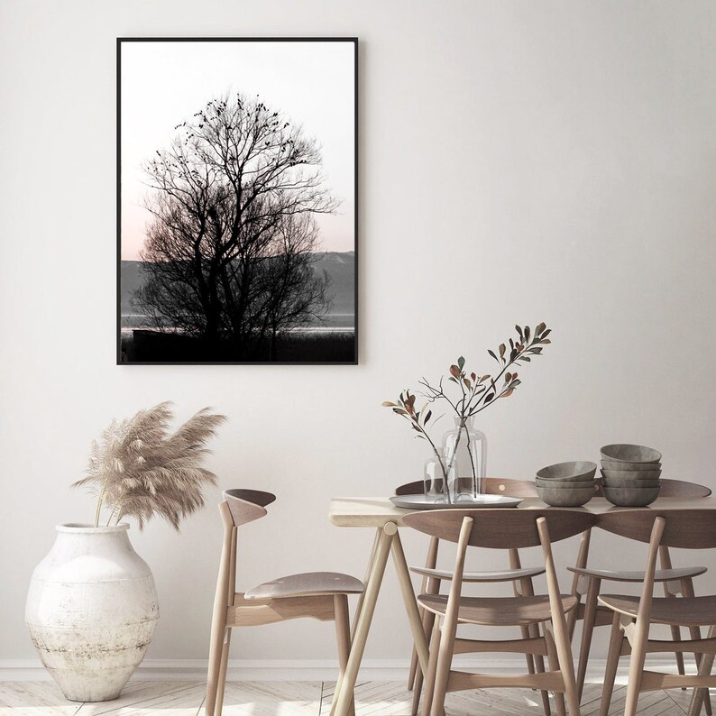 Birds on the Tree Branches Printnature Landscape - Etsy