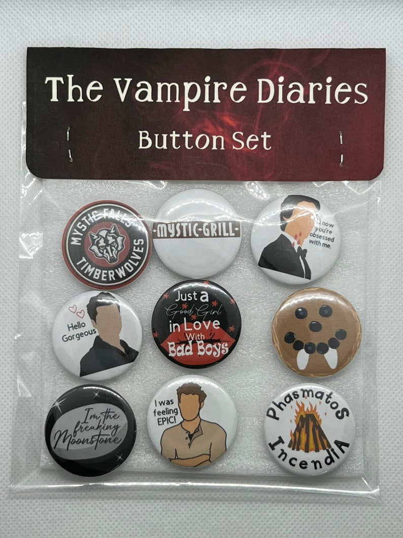 Pin Buttons| the Vampire Diaries| the Originals| Buttons Sets| TV Show ...