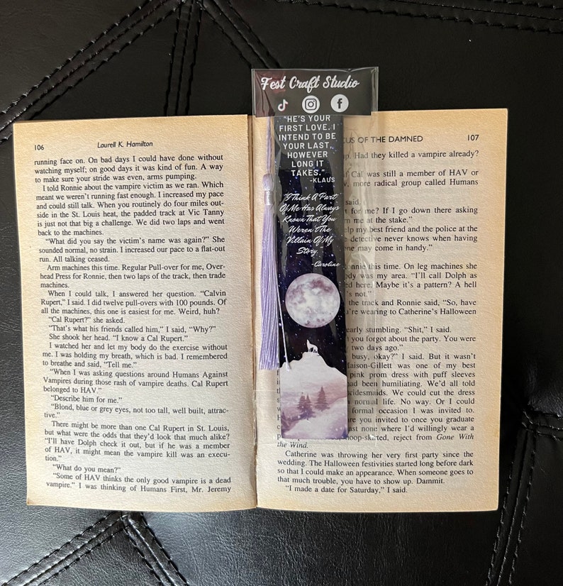 TVD Couples| Klaroline |TV Show Inspired Bookmarks | Wood Bookmark ...