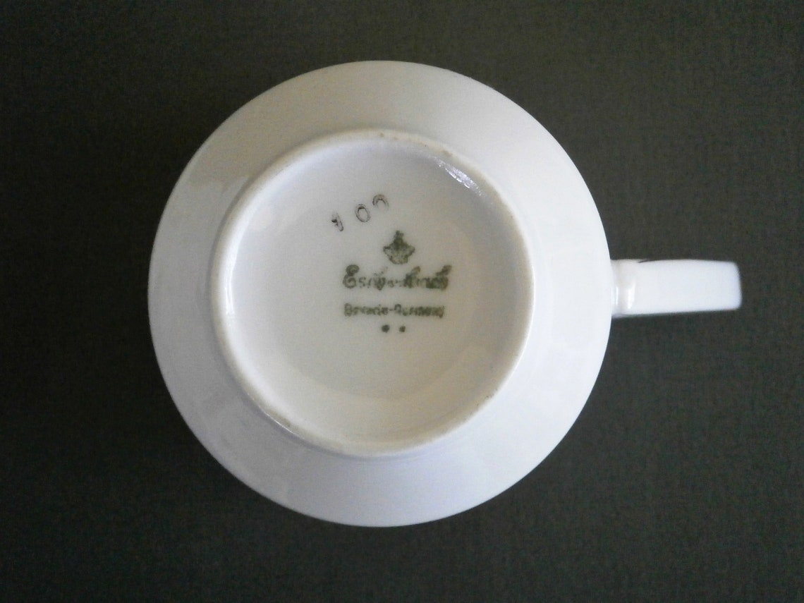 ESCHENBACH Bavaria Porcelain Set of Two Tea Cup and Saucers Vintage ...