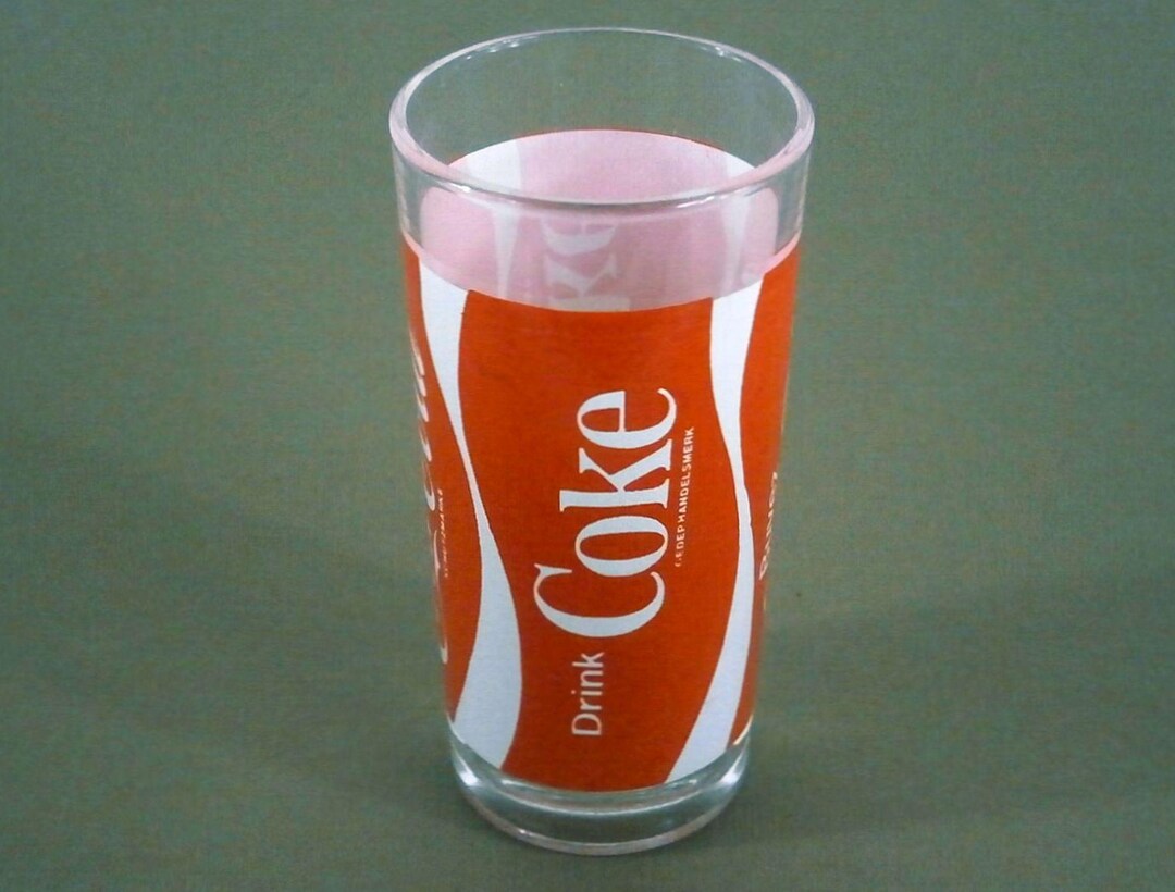 Vintage Coca-cola Glass – Iconic Can Logo Design – Fits the Contents of ...
