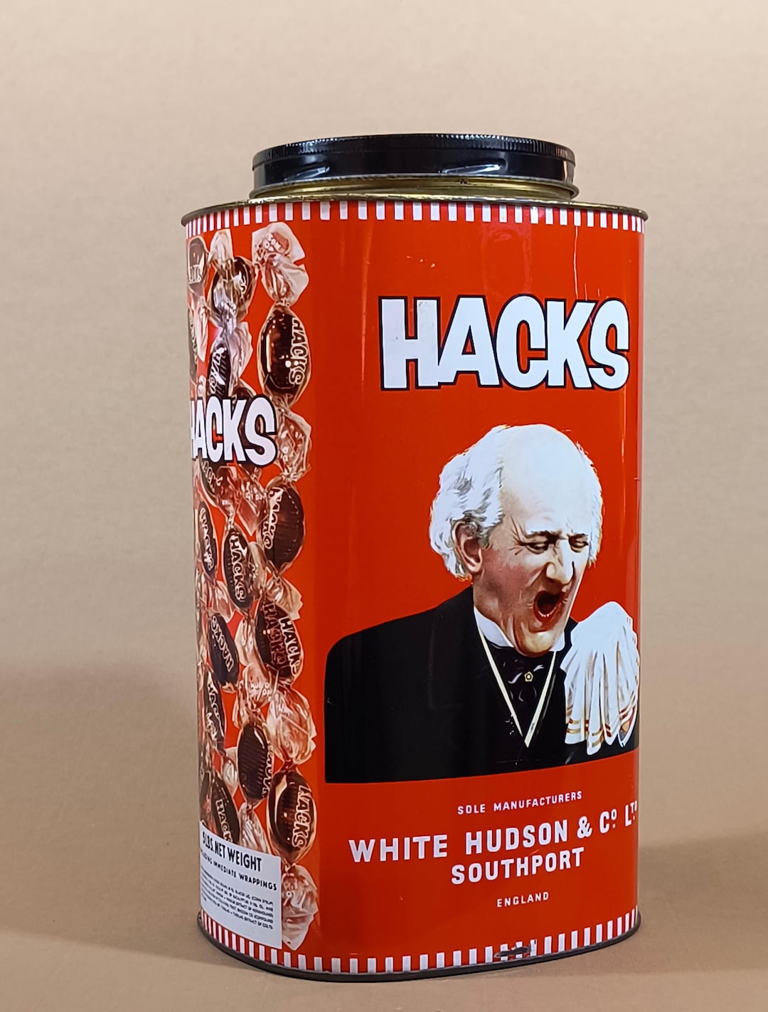 Rare Large 1950s HACKS Cough Pastilles Tin – White Hudson Southport ...