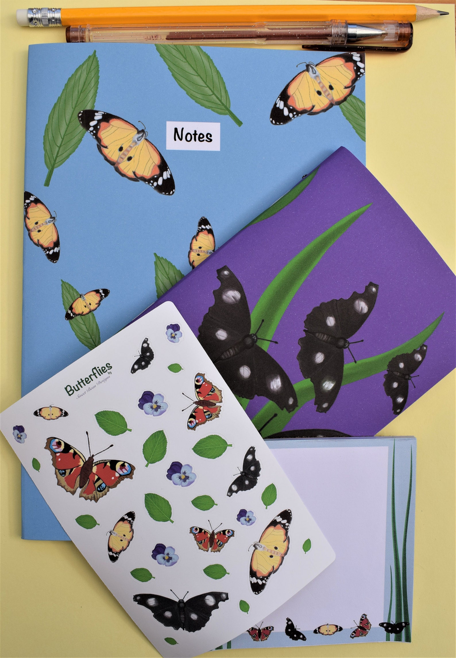 Butterflies Stationery Gift Set - Etsy