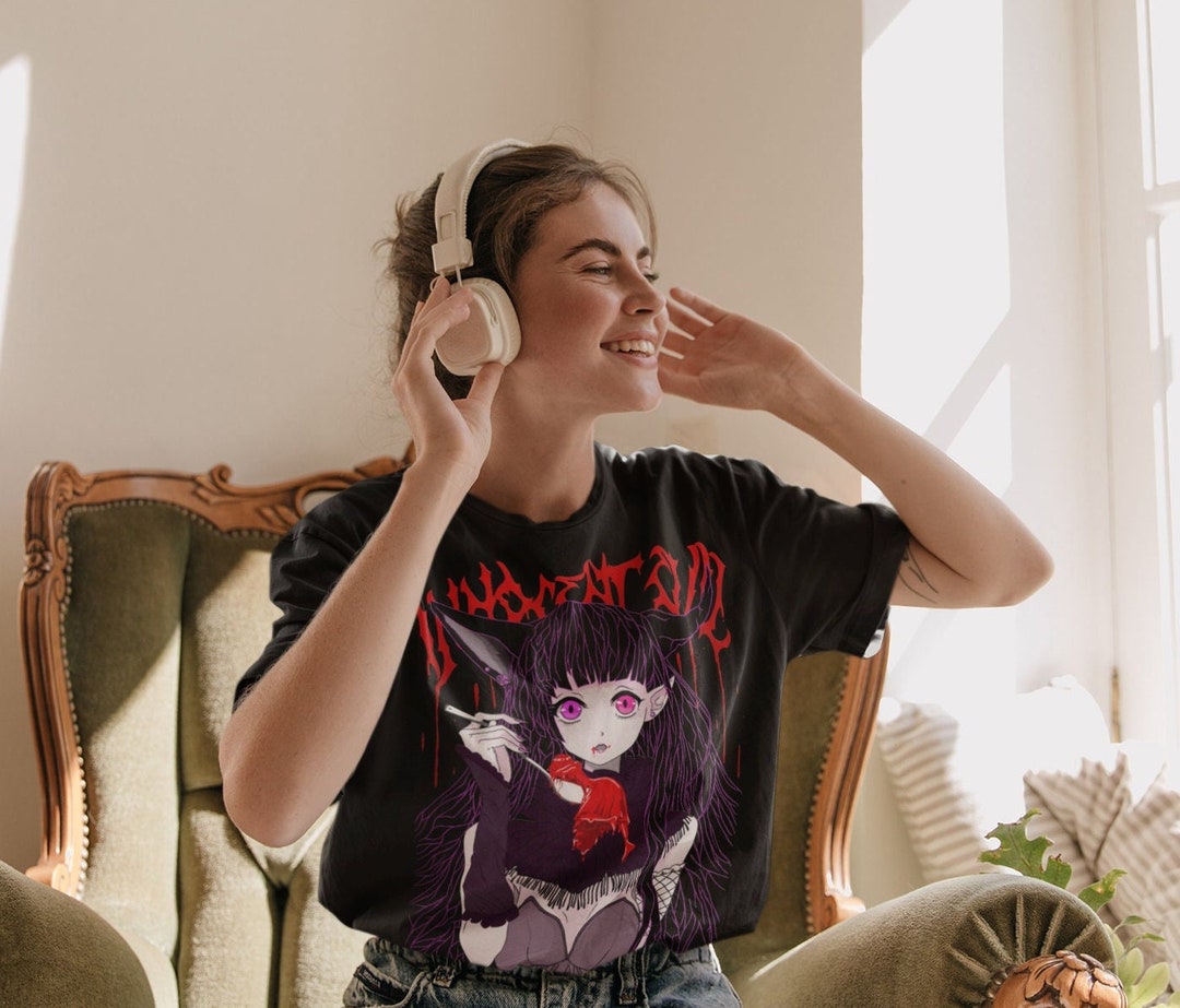 INNOCENT EVIL T-shirt, Kawaii Grunge Demon Girl, Aesthetic Satan ...