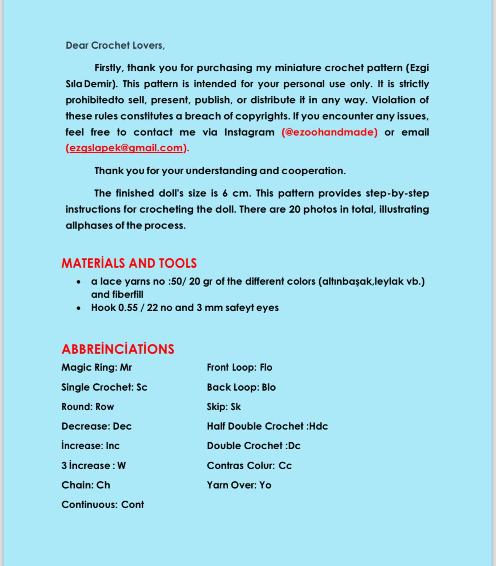 Tiny Sadness Amigurumi Crochet Pattern – Blue Emotions Inspired Mini Doll PDF Pattern – Inside ...