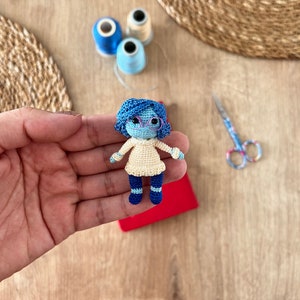 Tiny Sadness Amigurumi Crochet Pattern – Blue Emotions Inspired Mini ...