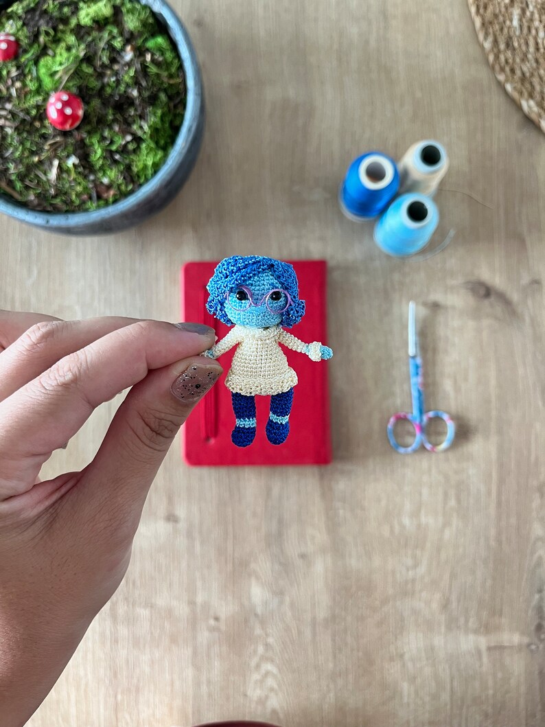 Tiny Sadness Amigurumi Crochet Pattern – Blue Emotions Inspired Mini ...