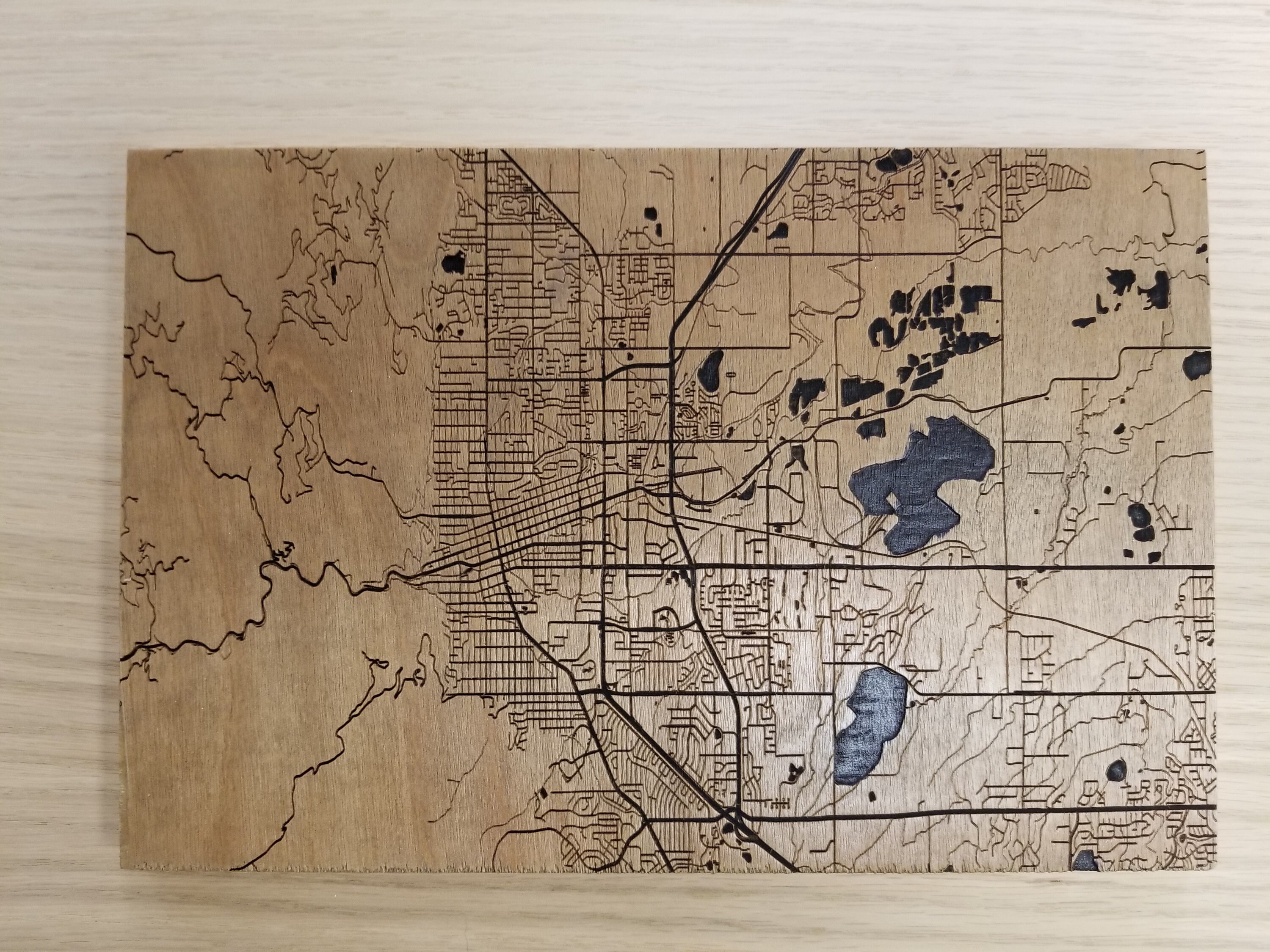 Custom Laser Engraved City Maps - Etsy