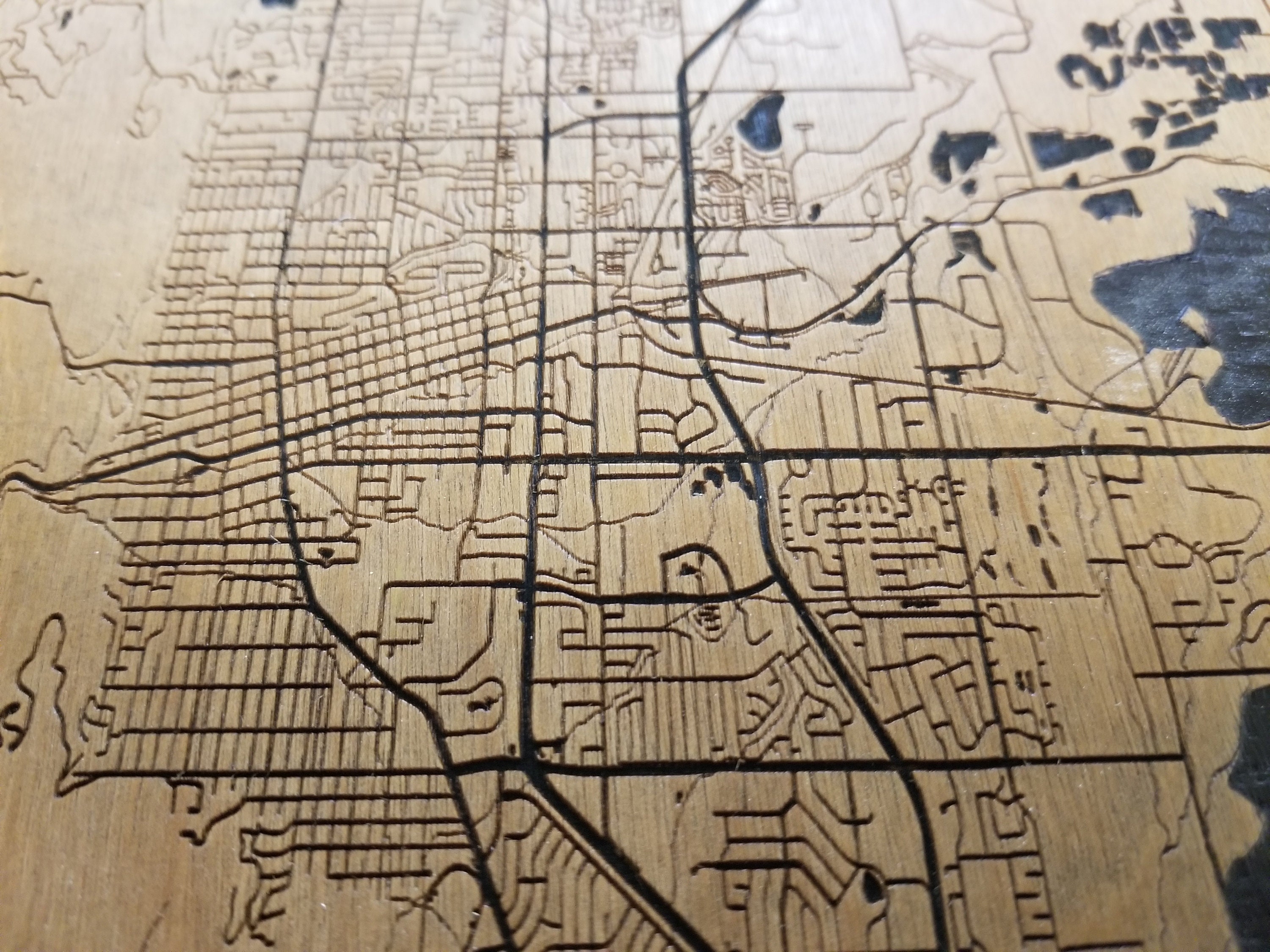 Custom Laser Engraved City Maps - Etsy
