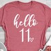 Birthday Shirts, Hello 11 Shirt, B-day Shirt, 11th Birthday, 11th ...