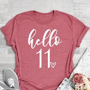 Birthday Shirts, Hello 11 Shirt, B-day Shirt, 11th Birthday, 11th ...