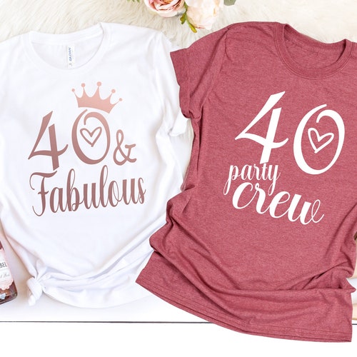 Forty Af Shirt Group 40th Birthday Shirts 40 Af The Etsy