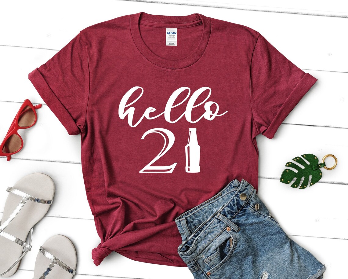 Birthday Shirts Hello 21 Shirt 21st Birthday Shirt Birthday | Etsy