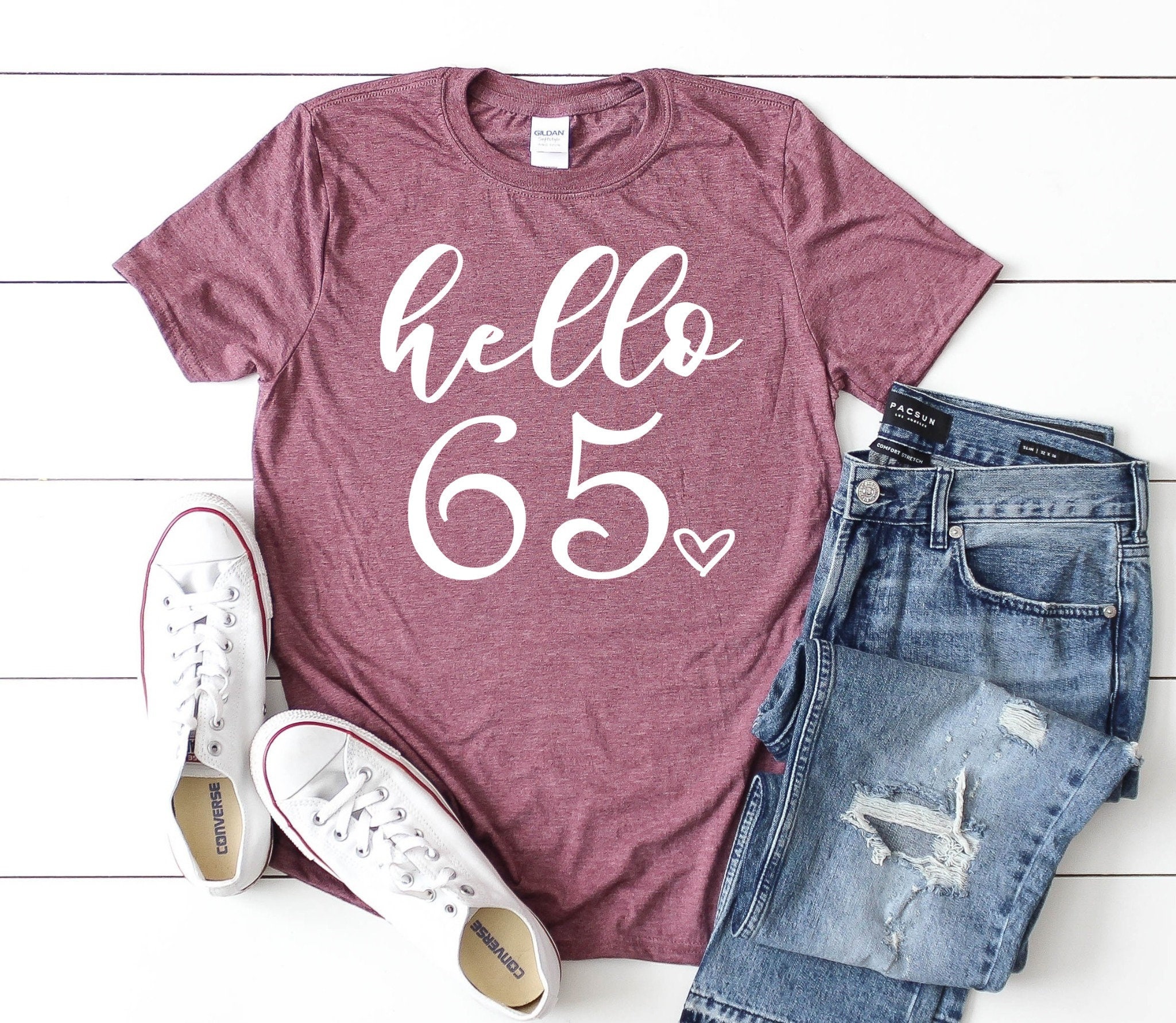 Birthday Shirts Hello 65 Shirt 65th Birthday 65th Birthday | Etsy