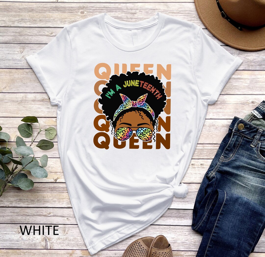 Afro Queen T-shirt, Juneteenth Queen Shirt, Juneteenth Gift, Afro Women Gift, Black Women Gift ...