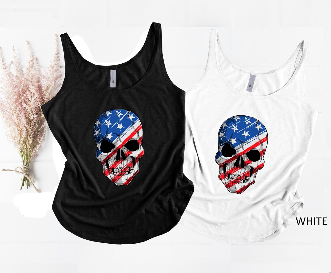 American Flag Skull Shirt, 4th of July Gift, Memorial Day T-shirt ...