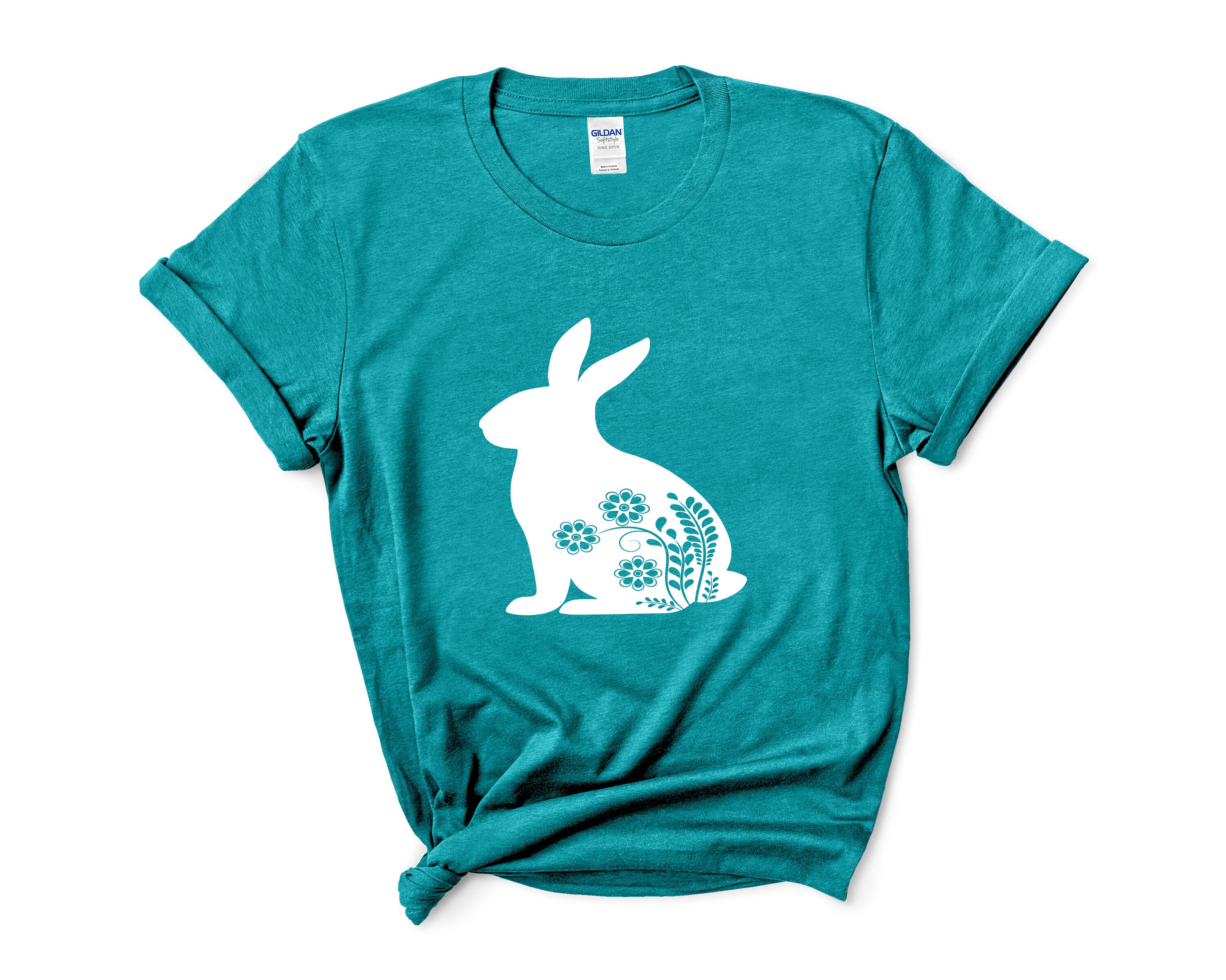 Floral Rabbit Shirt Bunny Shirt Easter Shirt Nature Lover - Etsy