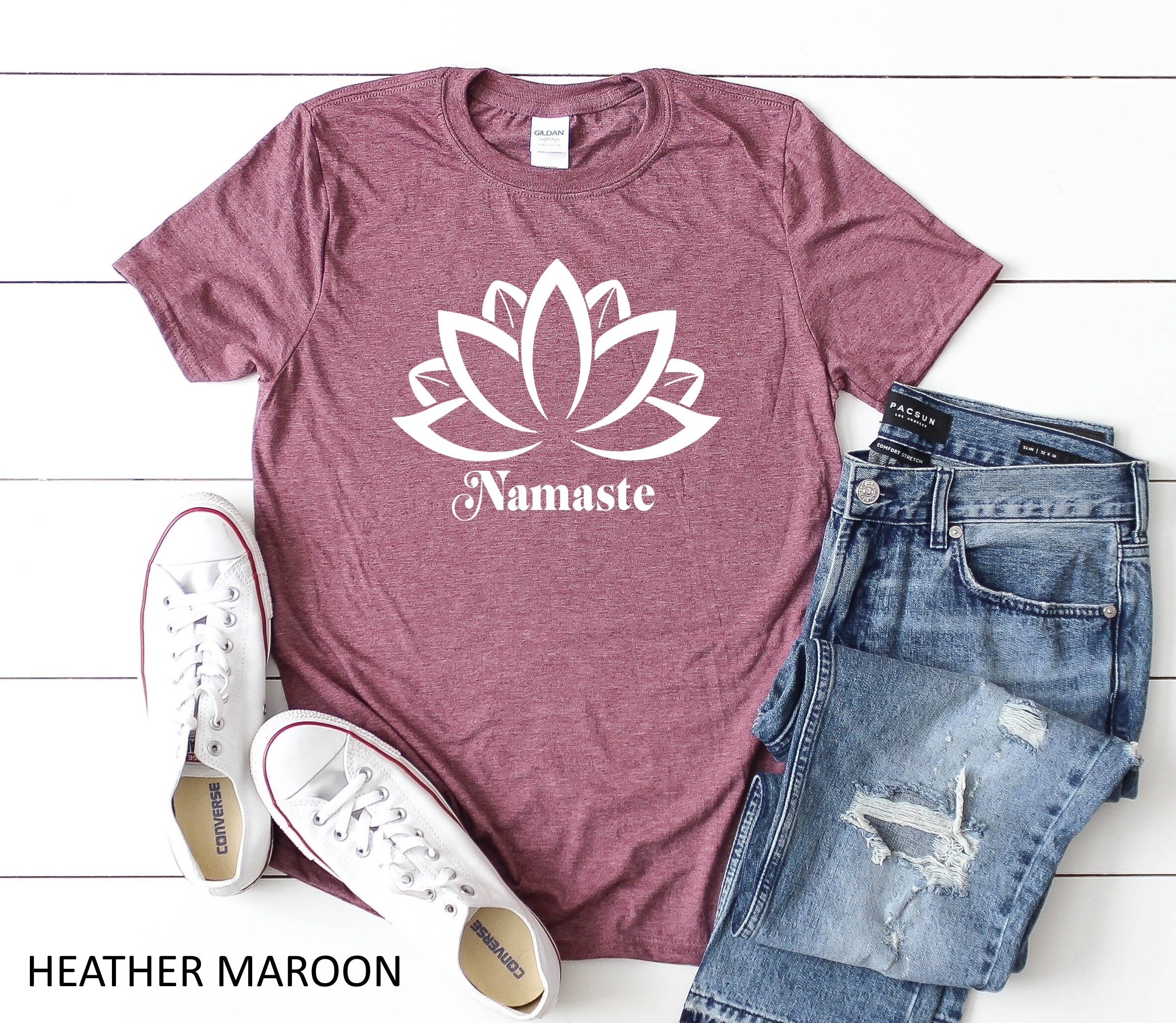 Namaste Shirt Yoga Shirt Namaste Tee Gift for Yogi Yoga | Etsy