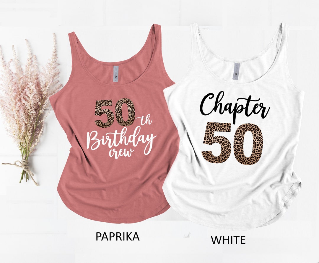 50th Birthday Crew Tank Top, Chapter 50 Tank Top, 50th Birthday Gift ...