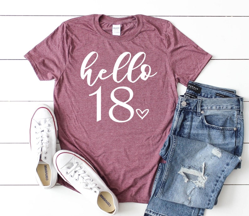 Birthday Shirts Hello 18 Shirt B-day Shirt 18th Birthday - Etsy