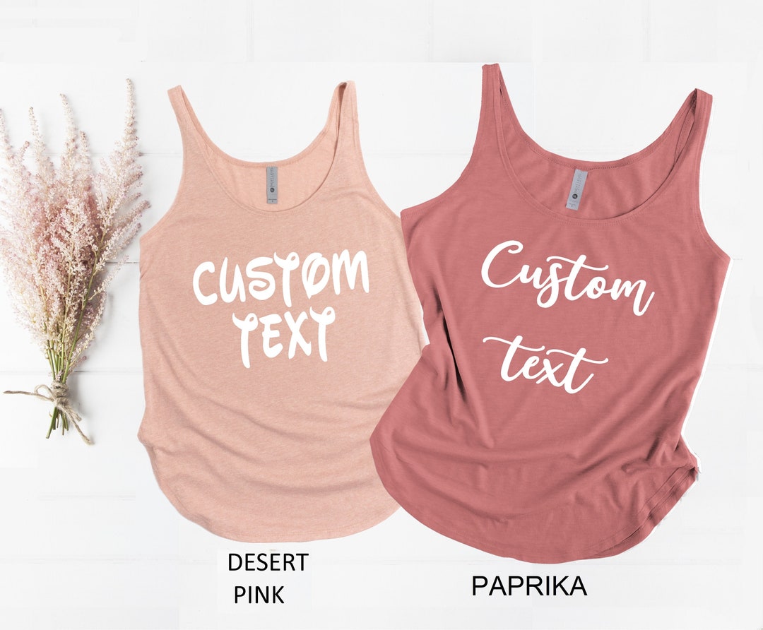 Custom Text Tank Shirt, Custom Text Tank, Workout Tank Top, Custom ...