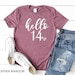 Birthday Shirts Hello 14 Shirt B-day Shirt 14th Birthday - Etsy