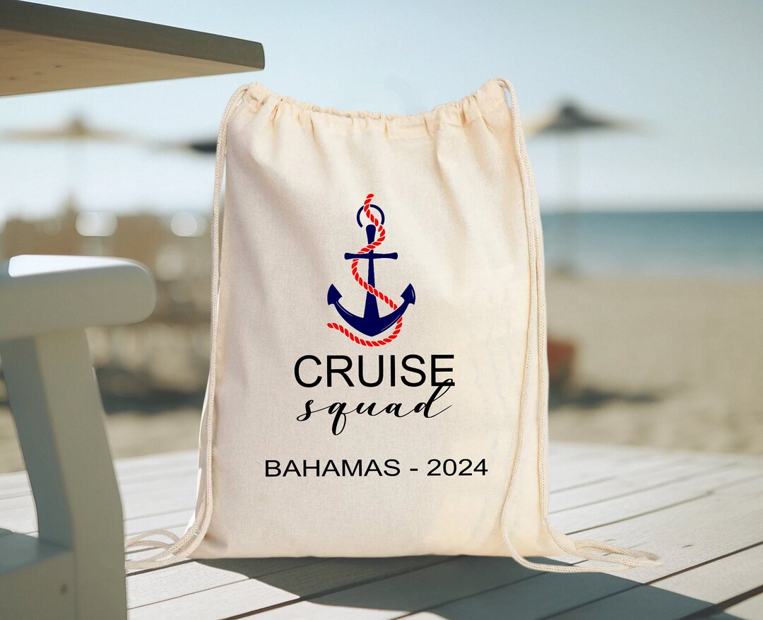 Personalized Cruise Backpack, Custom Cruise Drawstring Backpack, Cruise ...
