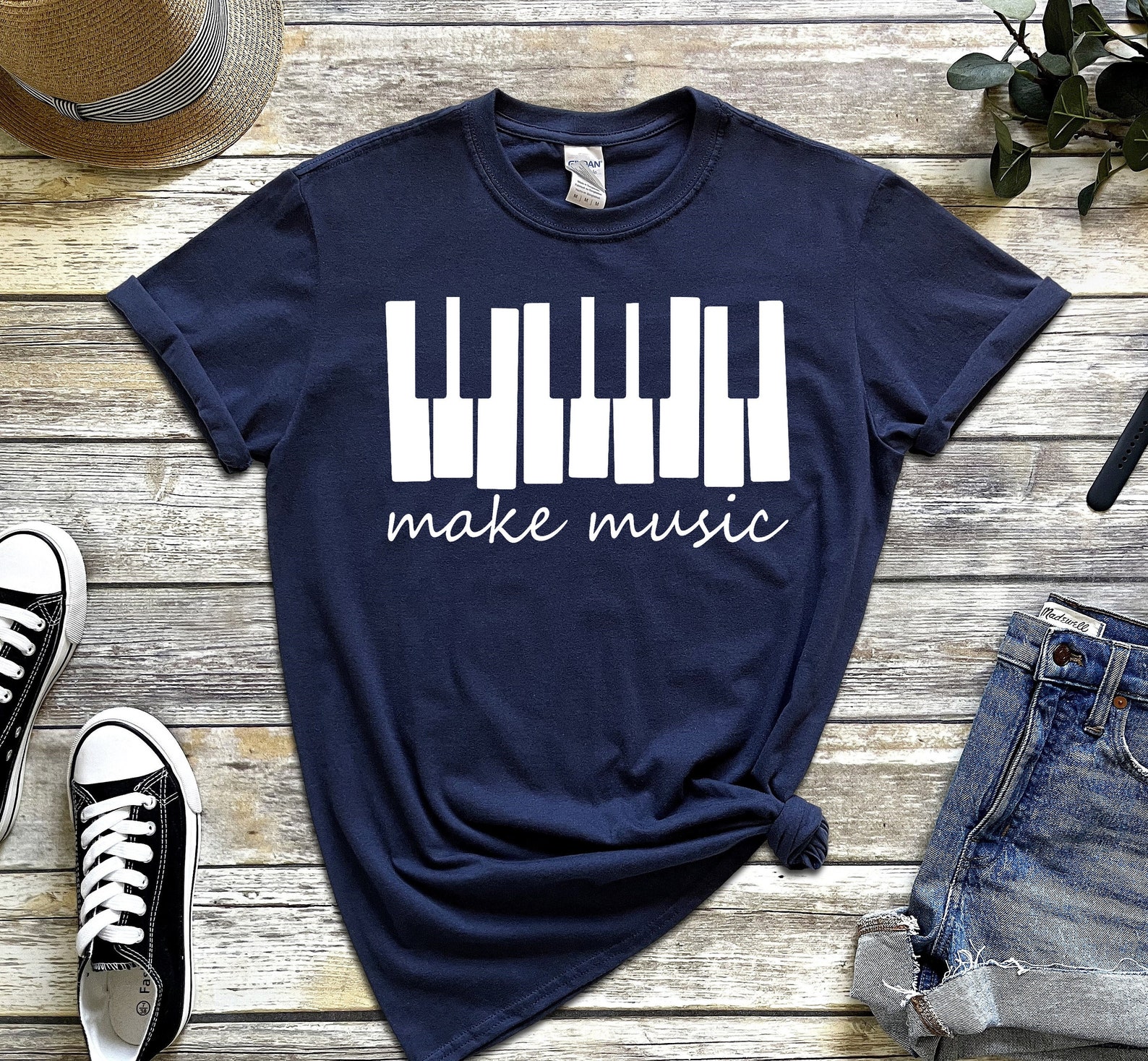 Make Music Shirt Pianist T-shirt Piano Teacher Piano - Etsy