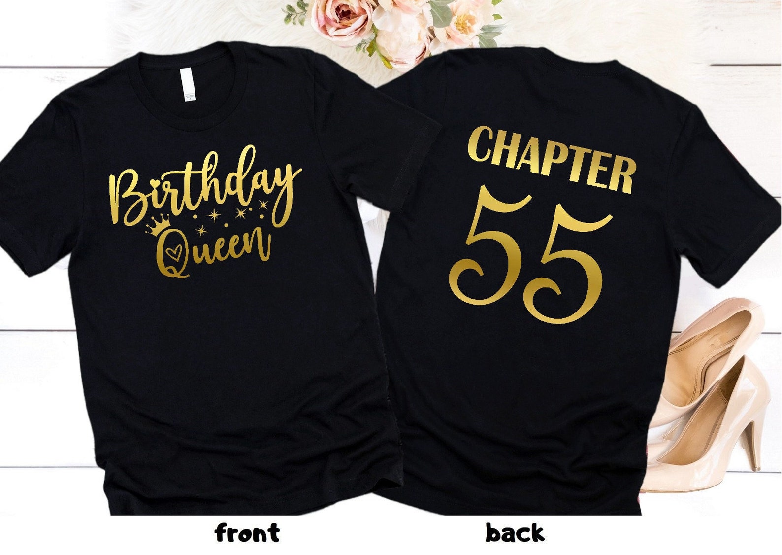 55th Birthday Gift, Birthday Queen Shirt, Chapter 55 T-shirt, 55th ...