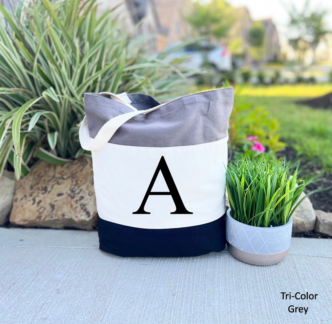Personalized Initial Tote Bags, Bridesmaid Tote Bags, Bridesmaid Bag ...