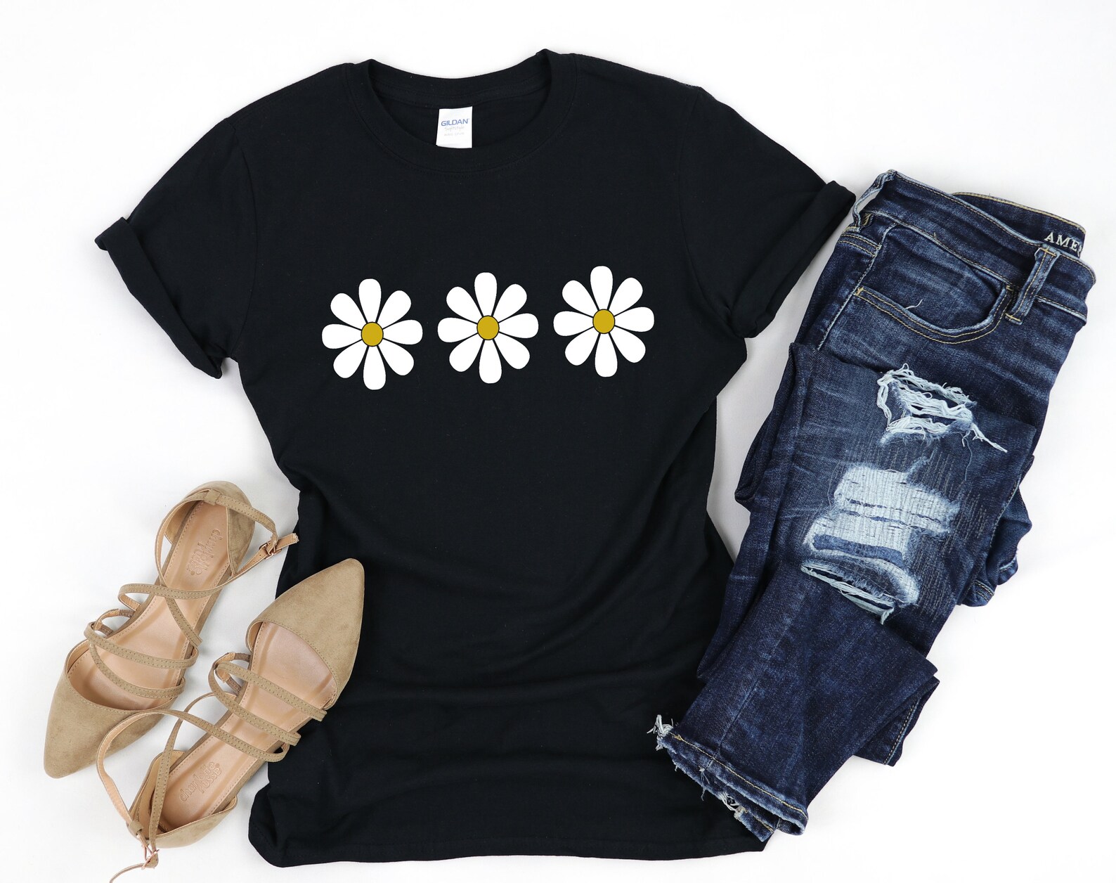 Three Daisy Shirt , Spring Shirt , Summer Shirt, Daisies Flower Shirt ...