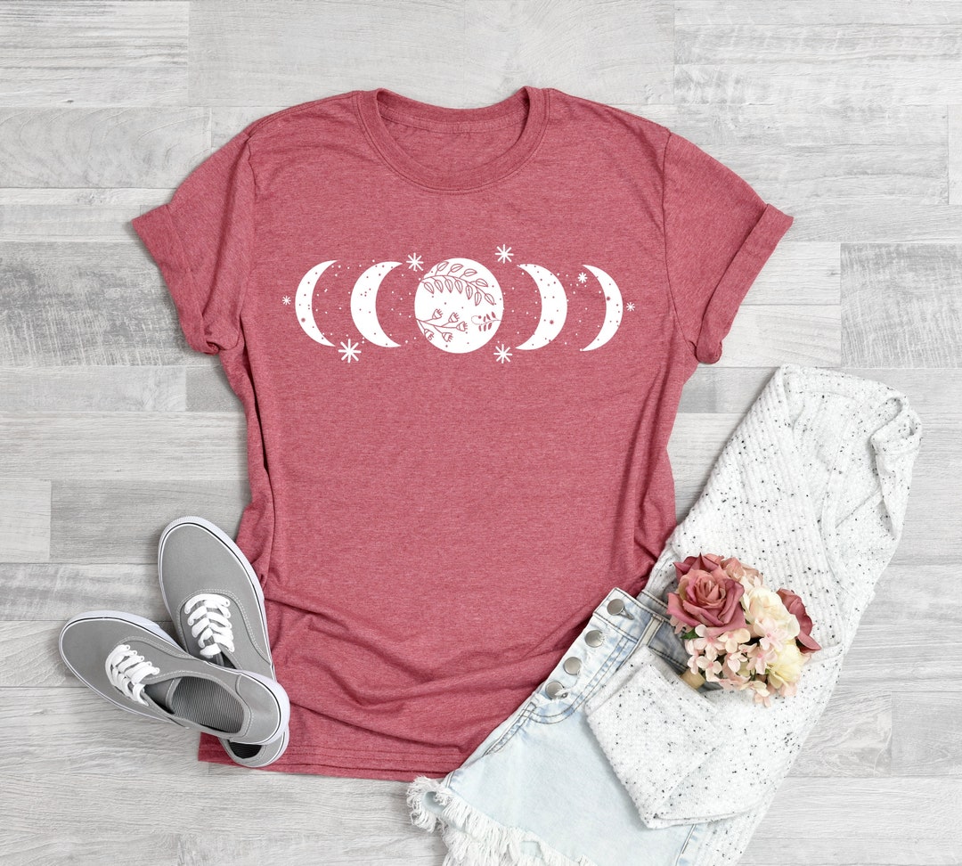 Moon Phases Tee, Moon Phases Shirt, Cute Moon Shirt, Moon Phases Tshirt ...