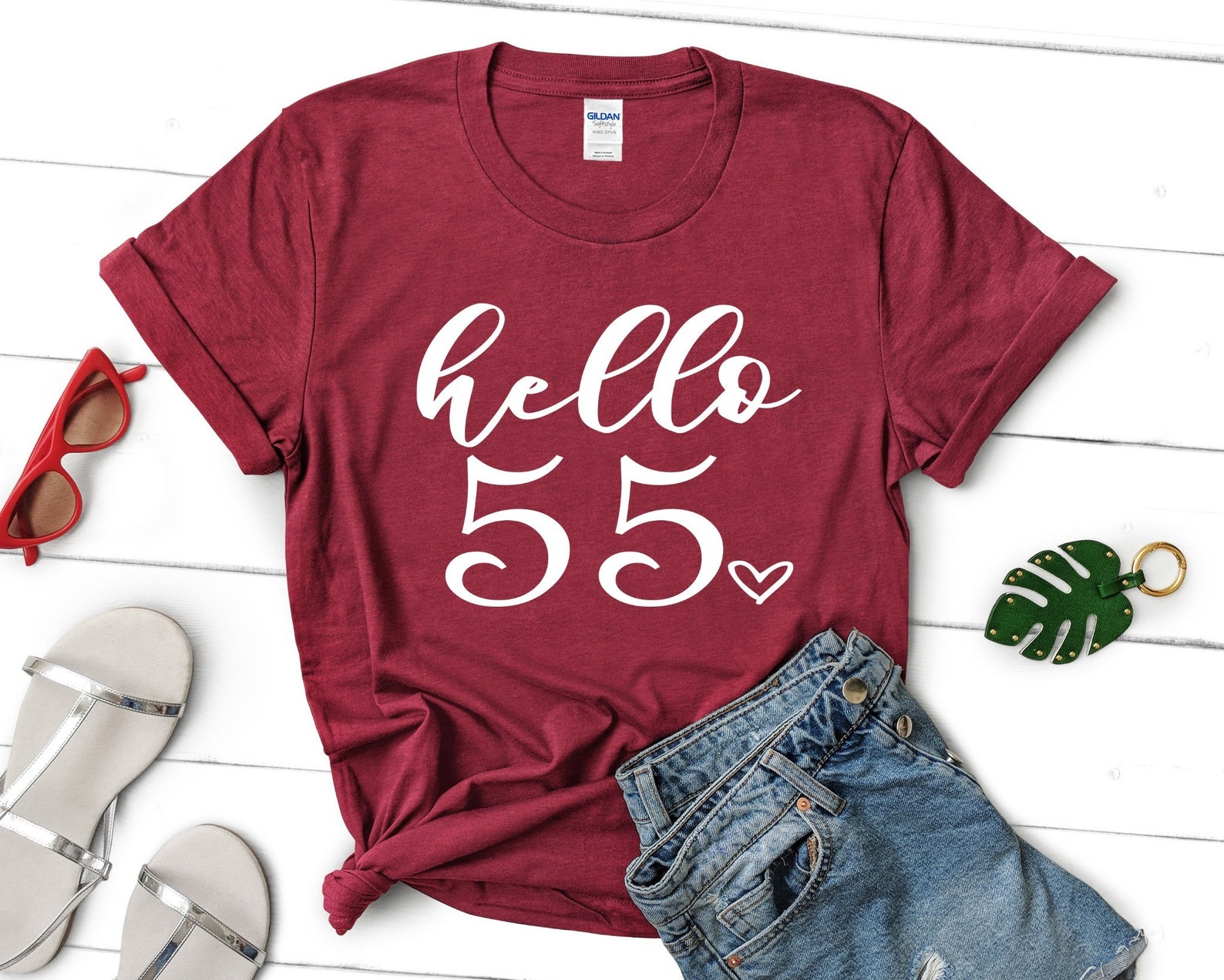 Birthday Shirts Hello 55 Shirt 55th Birthday 55th Birthday | Etsy