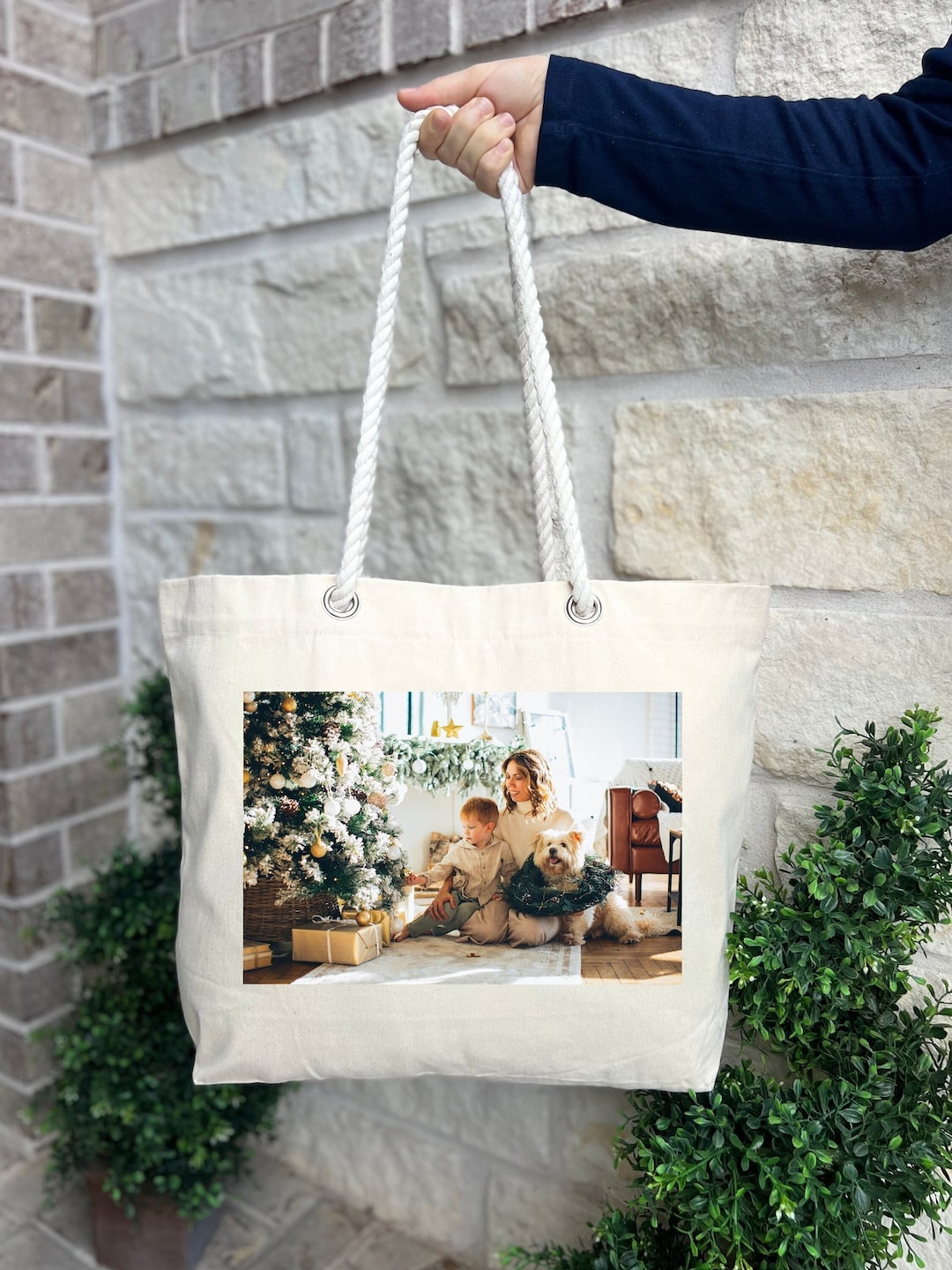 Custom Photo Bag, Custom Family Photo Tote Bag, Gift for Mom, Photo ...