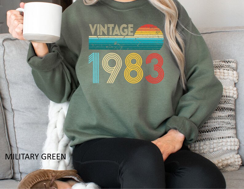 Vintage 1983 Retro Sweatshirt, 40th Birthday Sweatshirt, 40th Birthday ...