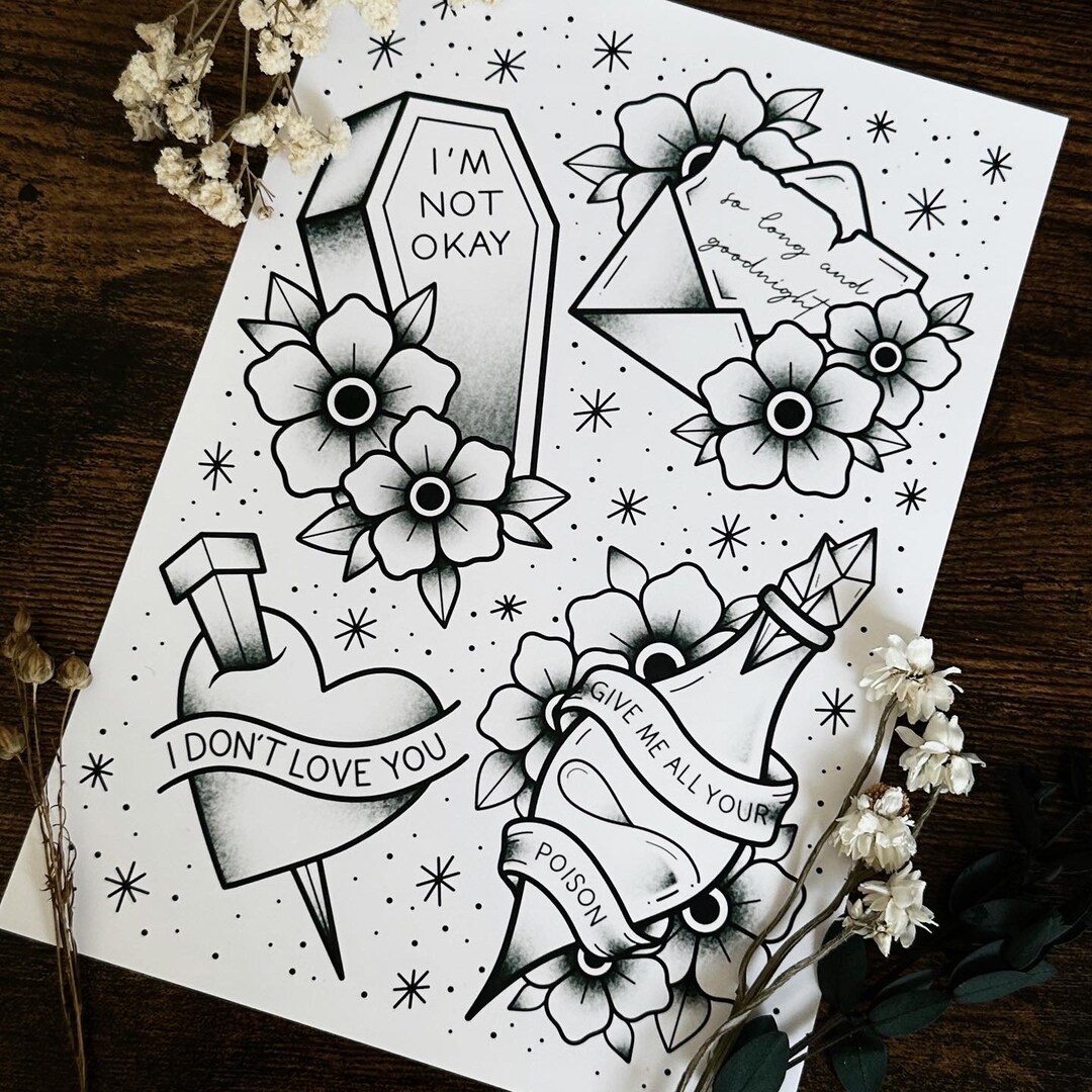 My Chemical Romance Inspired Flash Sheet - A5 Print - Etsy
