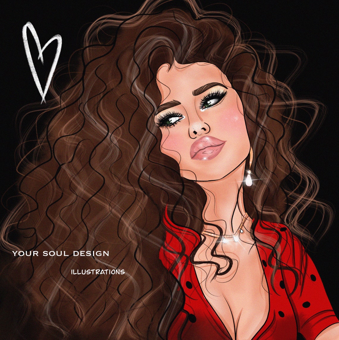 Portrait Cartoon Painting Custom Illustration From Photo | Etsy