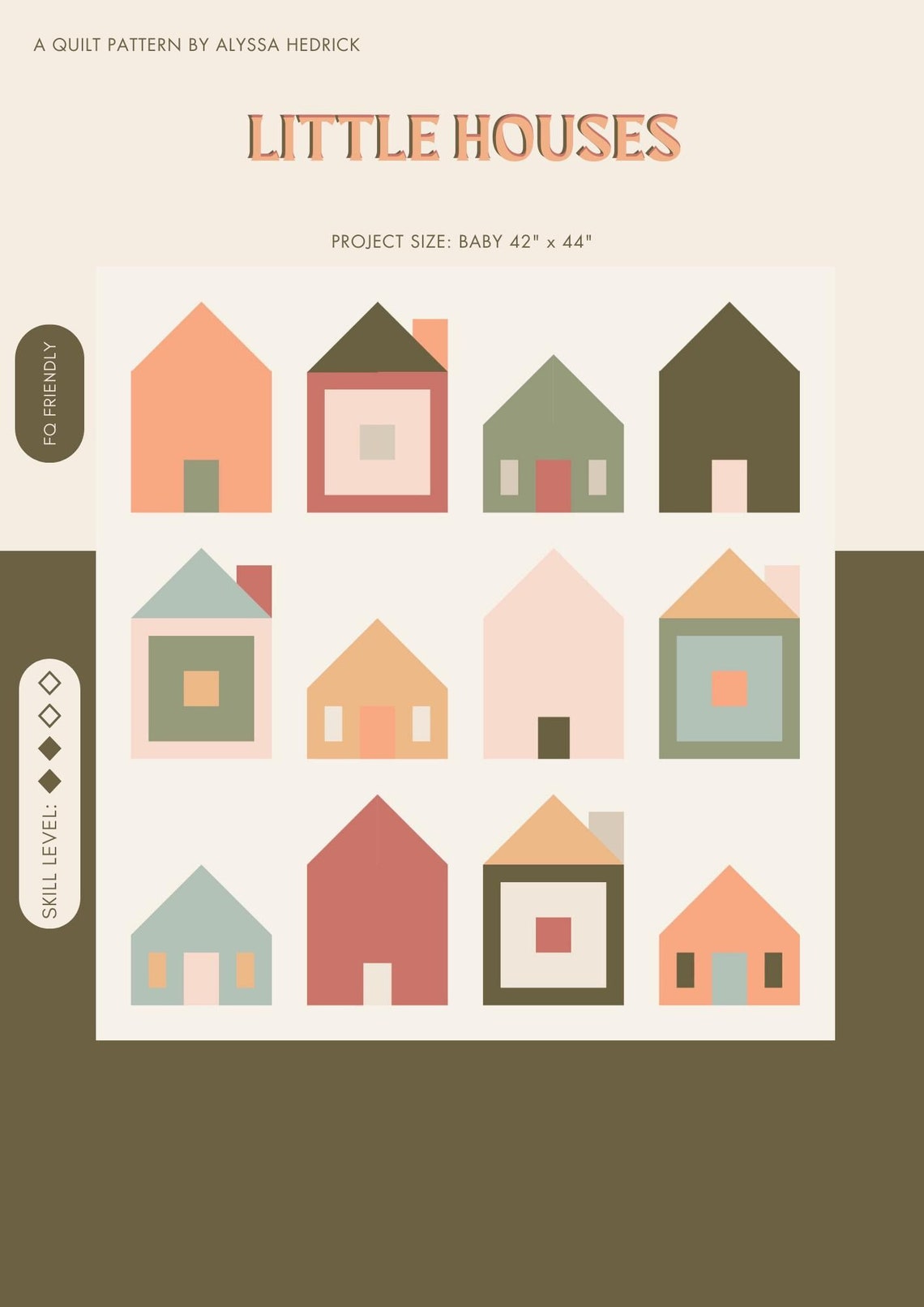 Little Houses Quilt PDF Pattern - Instant Download - Etsy