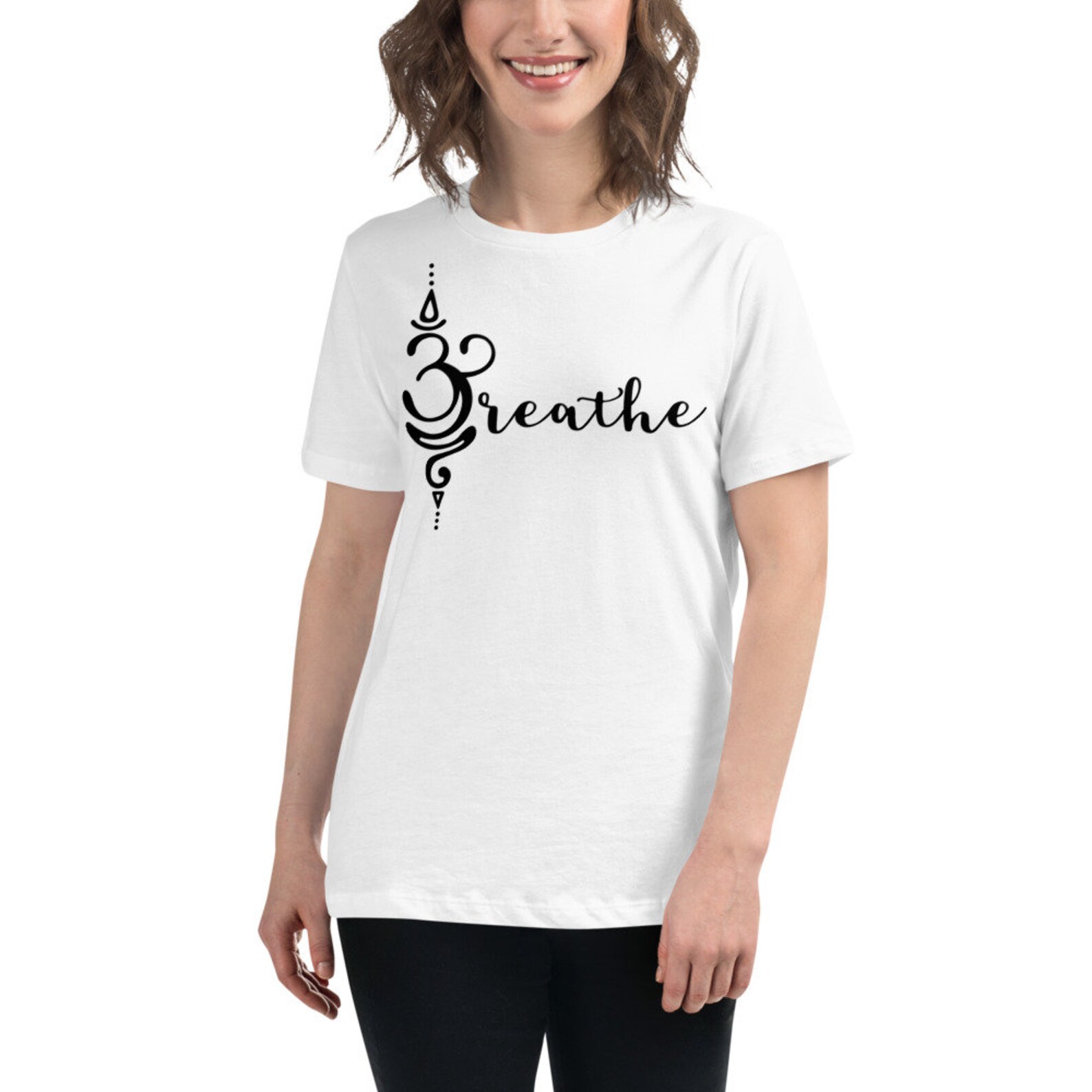 Breathe Relax T-shirt, Yoga & Meditation Women's T-shirt, Sanskrit ...