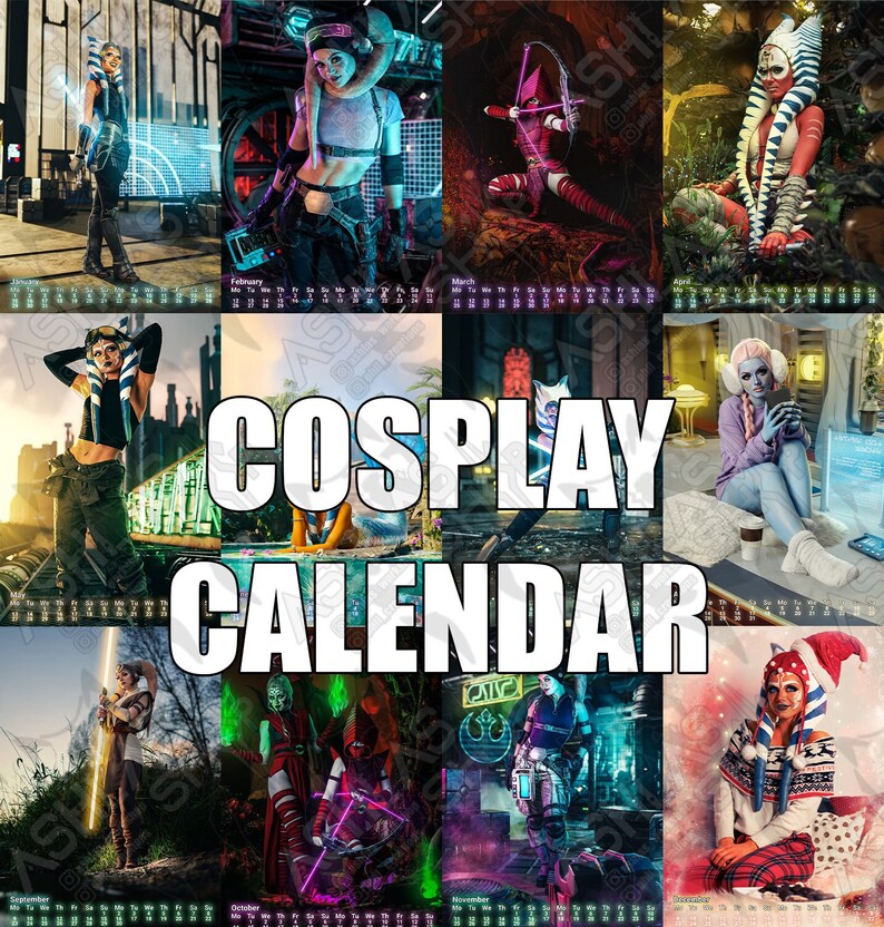 Cosplay Calendar 2024 A3 Ahsoka Tano Twi'lek Shaak Ti Nightsister by ...