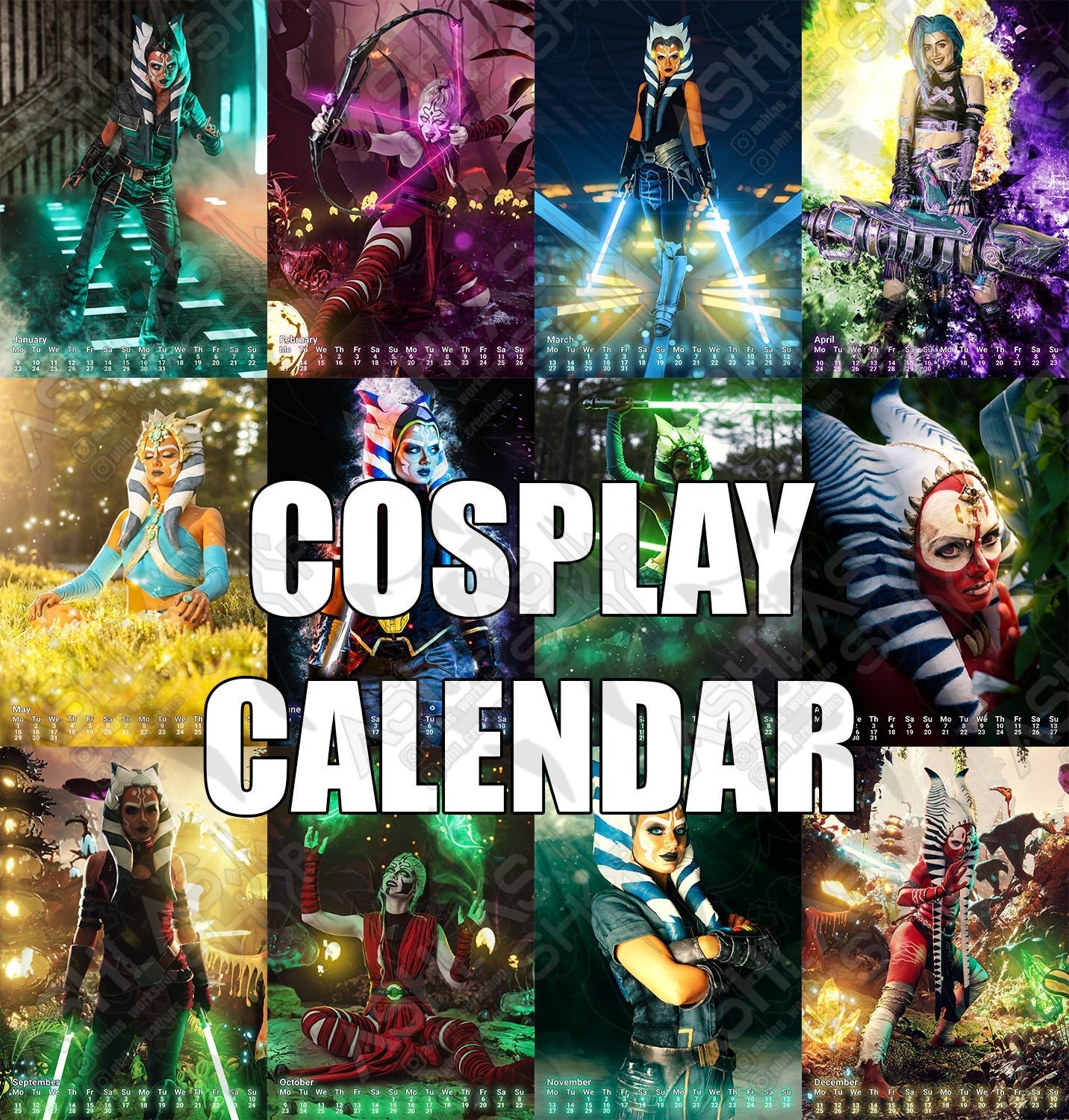 Cosplay Kalender 2023 Ahsoka Tano Jinx Shaak Ti - Etsy Finland