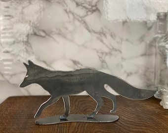 Metal fox sculpture | Etsy